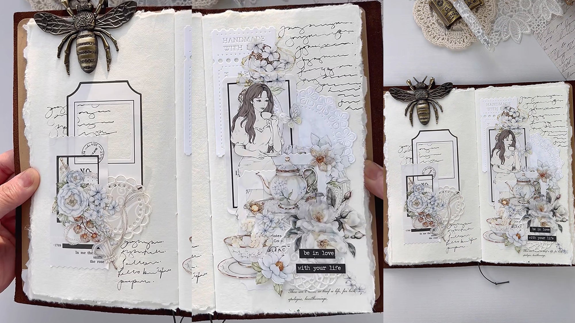 ASMR Creative Journal | Girl & Flower tea | LBLYXIR