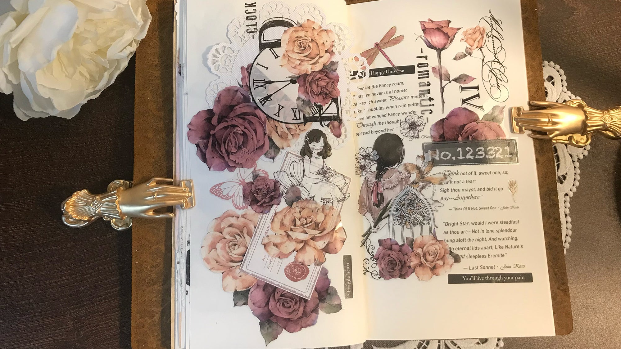 ASMR Creative Journal | No music | Retro Rose – LBLYXIR