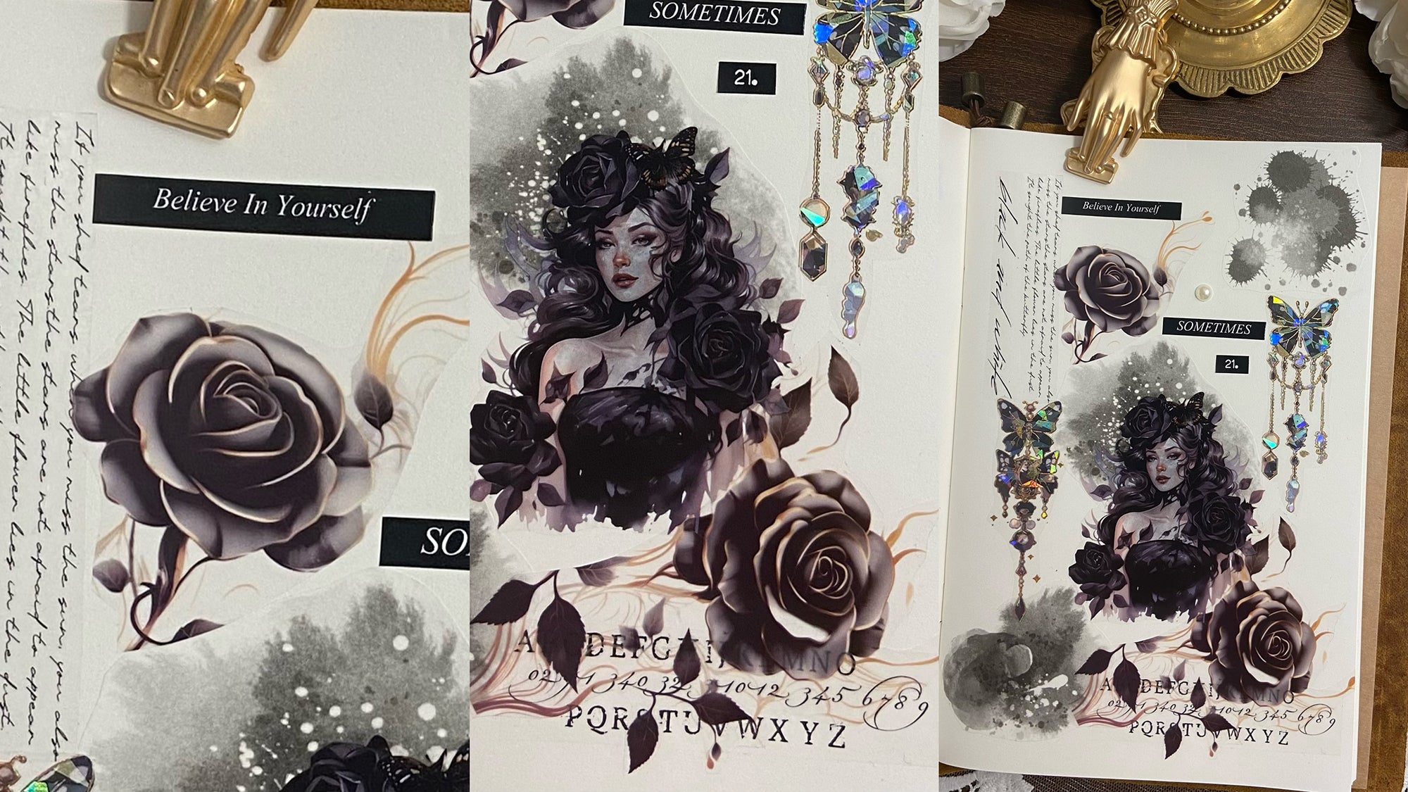 ASMR Creative Journal | Black Rose | LBLYXIR