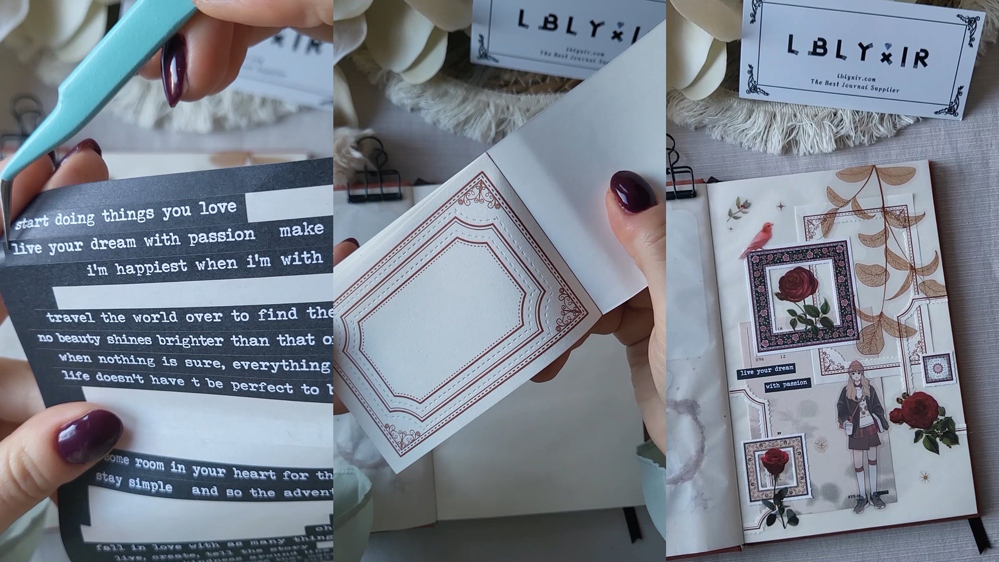 ASMR Creative Journal | Border Roses | LBLYXIR