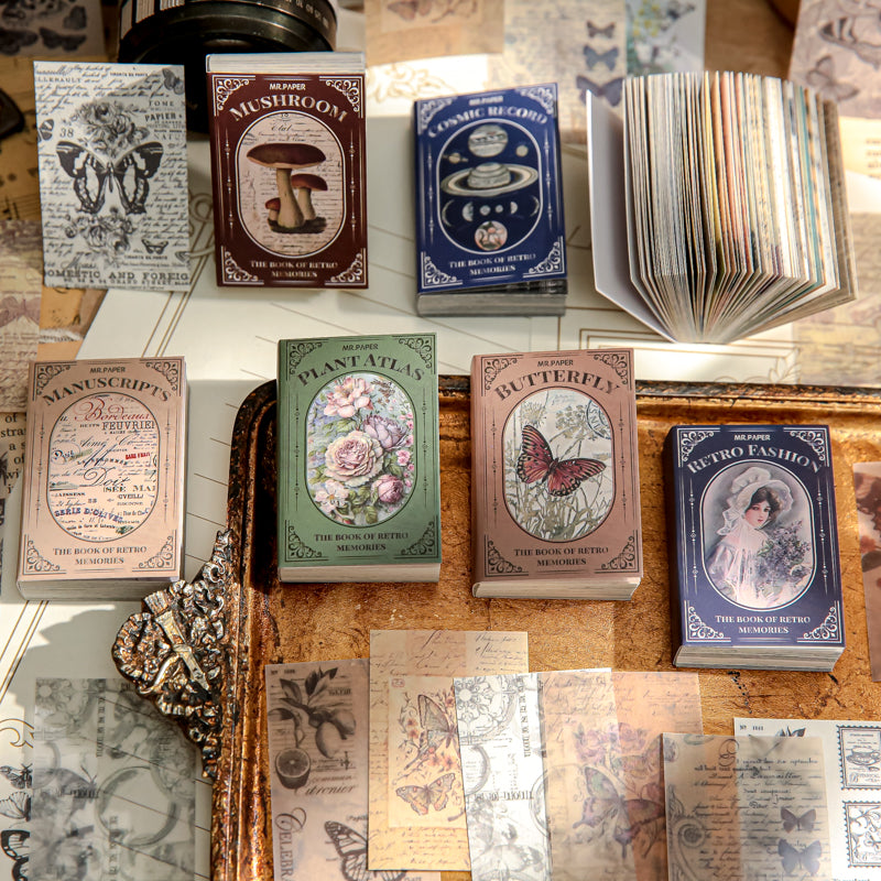 100Sheets Vintage memory book series material paper – LBLYXIR