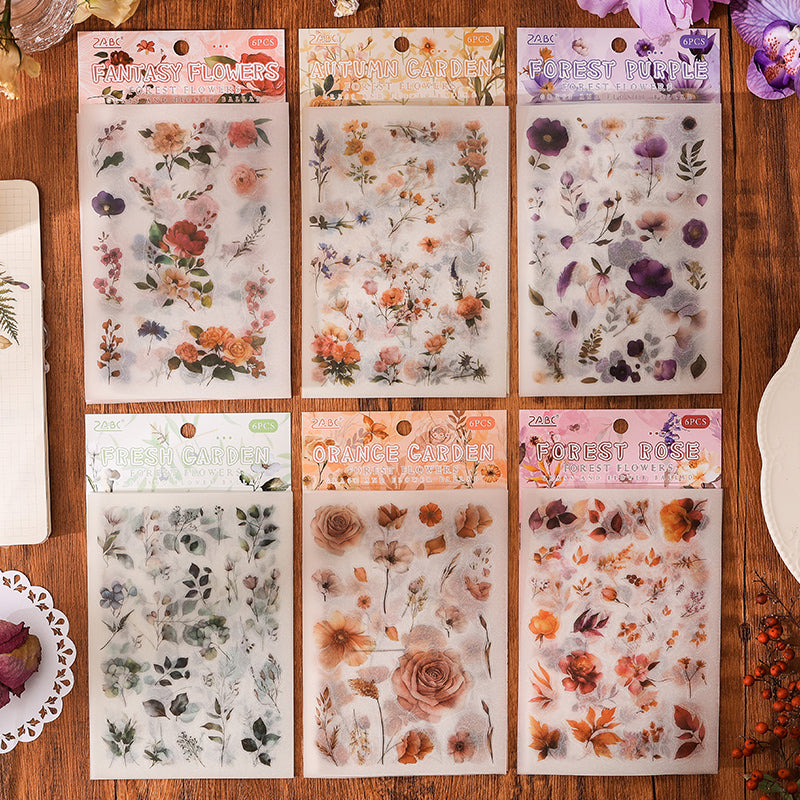 6PCS Flower ballads series sticker – LBLYXIR