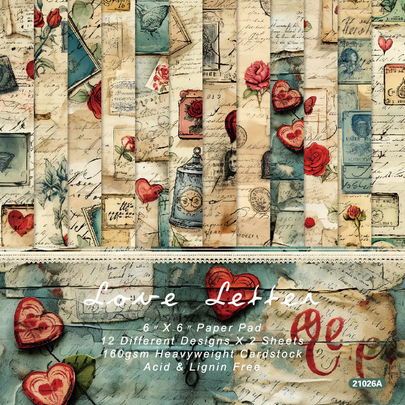 24PCS Love Letter background paper – LBLYXIR