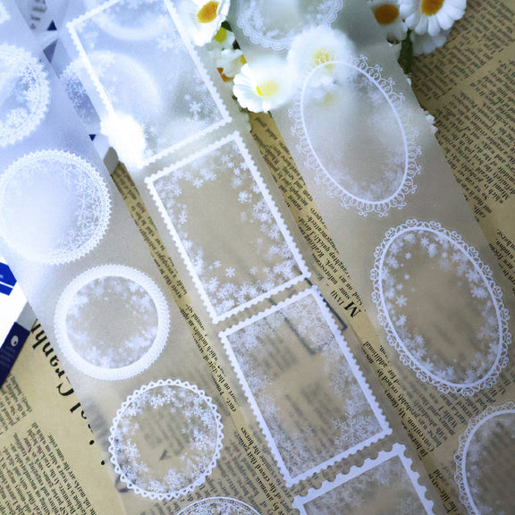 Whole Roll 5cm*5m Ice snow frame Die Cutting Flash PET Tape – LBLYXIR