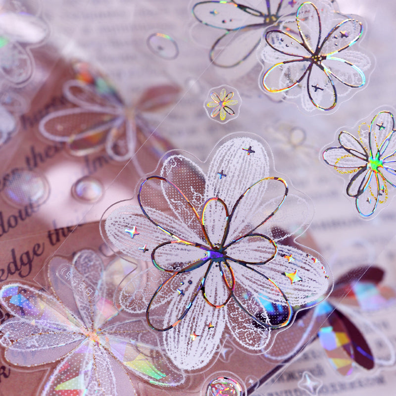 Whole Roll 4.5cm*6m White Dream Island Die Cutting Shell Silver/Flash ...