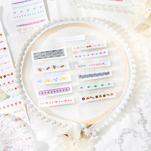 Vitality Color Bar Series Die Cutting Flash Sand Self-adhesive Tape ...