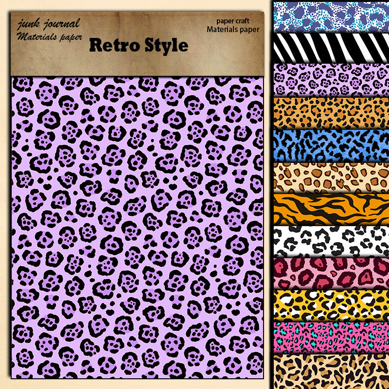 12PCS Leopard print background material paper – LBLYXIR