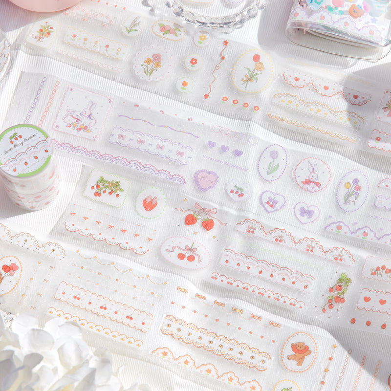 Strawberry Sweetheart Series Die Cutting Flash PET Tape – LBLYXIR