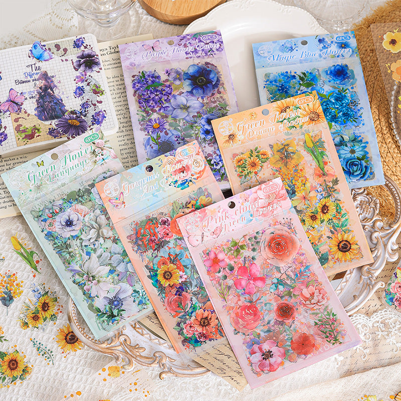 6PCS Butterfly green leaf series sticker – LBLYXIR