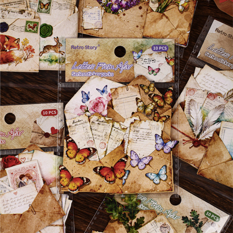 10PCS Letters from Afar Series sticker – LBLYXIR