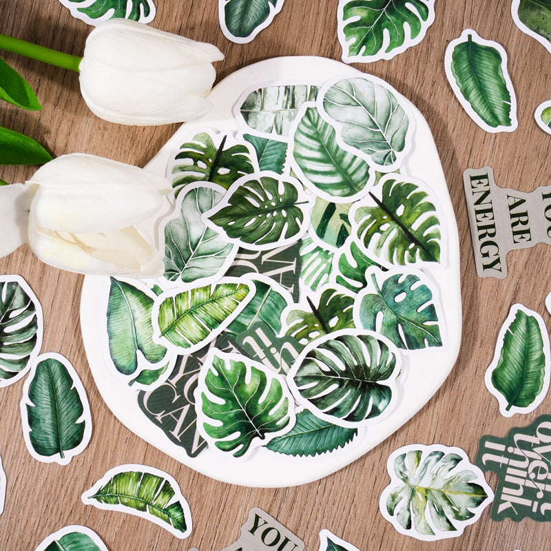 46PCS The Wizard of Green Leaves series sticker – LBLYXIR