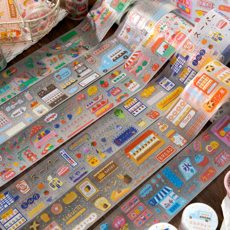 Shopping Party Series Die Cutting Flash PET Tape – LBLYXIR