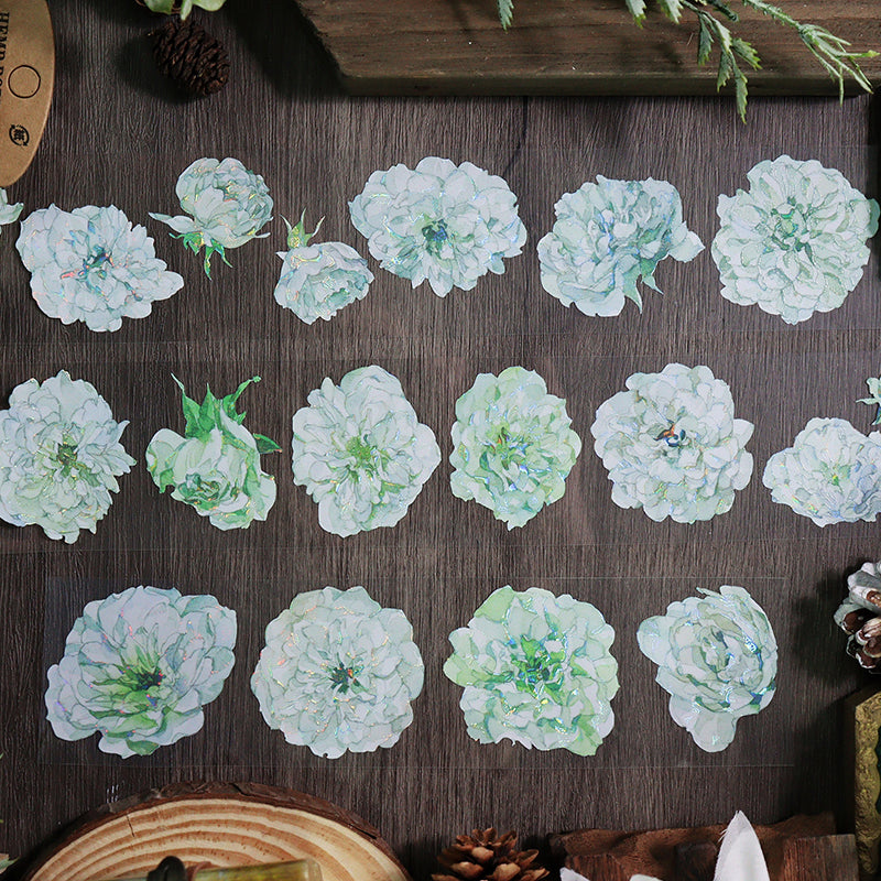 Whole Roll 5cm*5m Green ice rose Shell Light PET Tape – LBLYXIR
