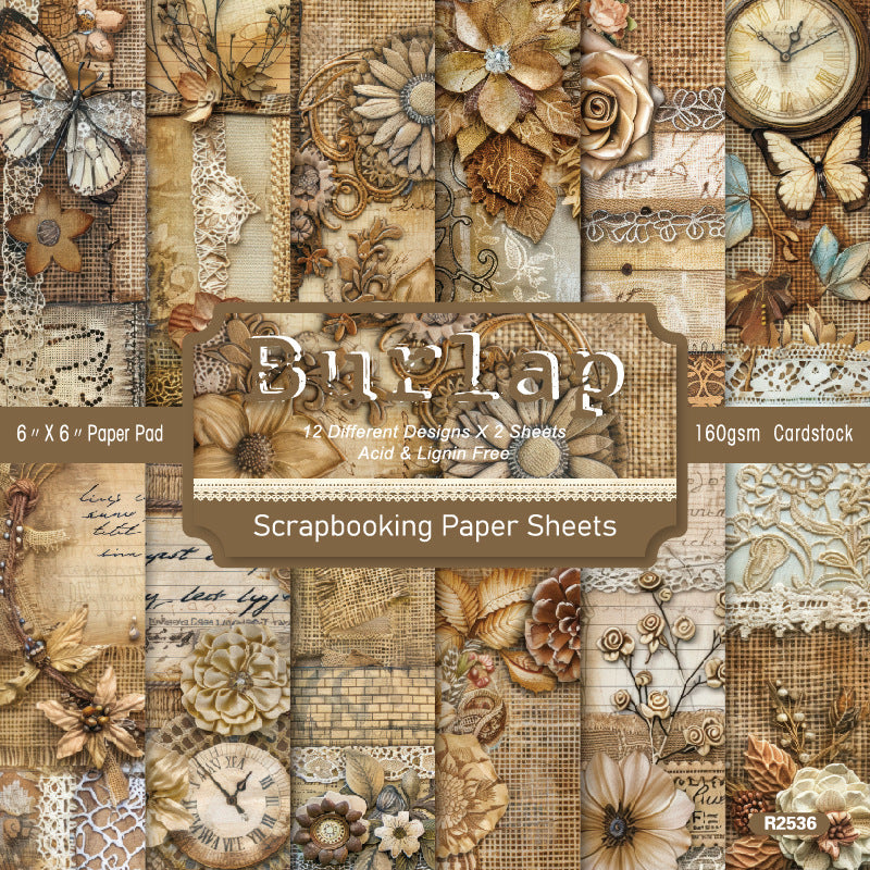 24PCS Burlap background paper – LBLYXIR