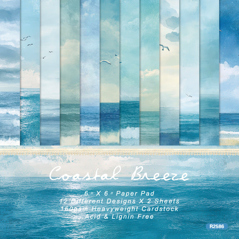 24PCS Coastal Breeze background paper – LBLYXIR