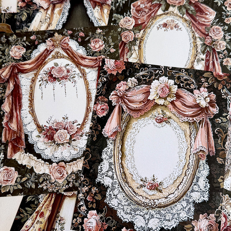32PCS Retro lace background paper – LBLYXIR