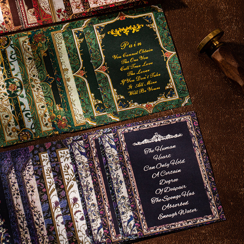 10PCS Medieval Poems Series material paper – LBLYXIR