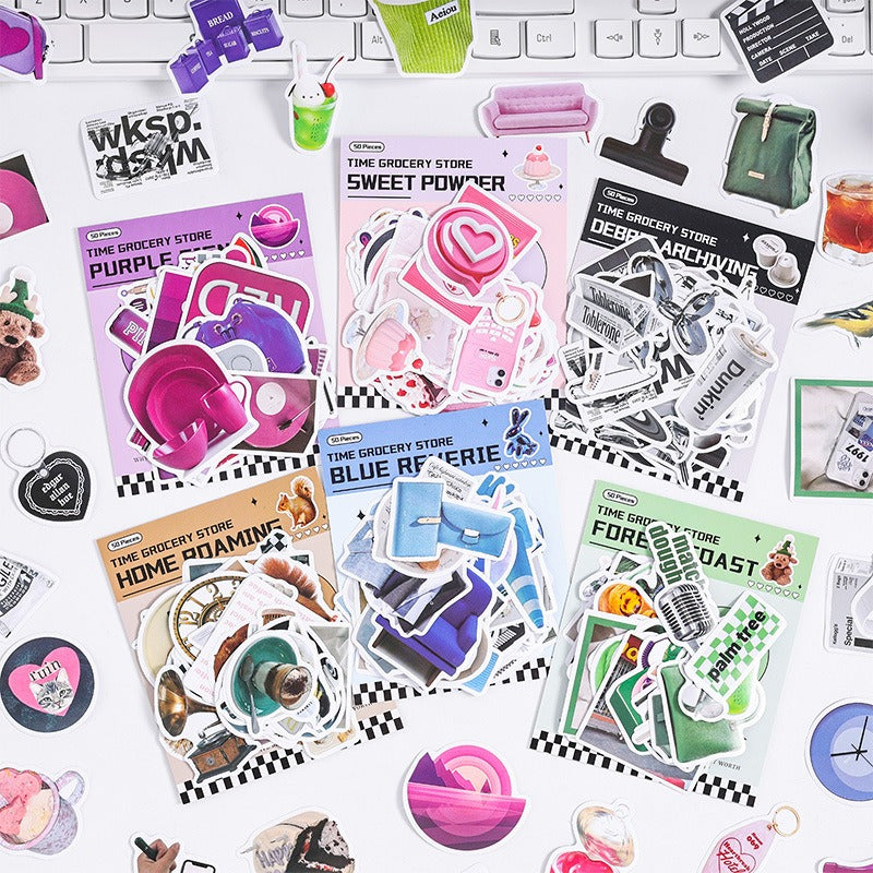 50PCS Time grocery store series sticker – LBLYXIR