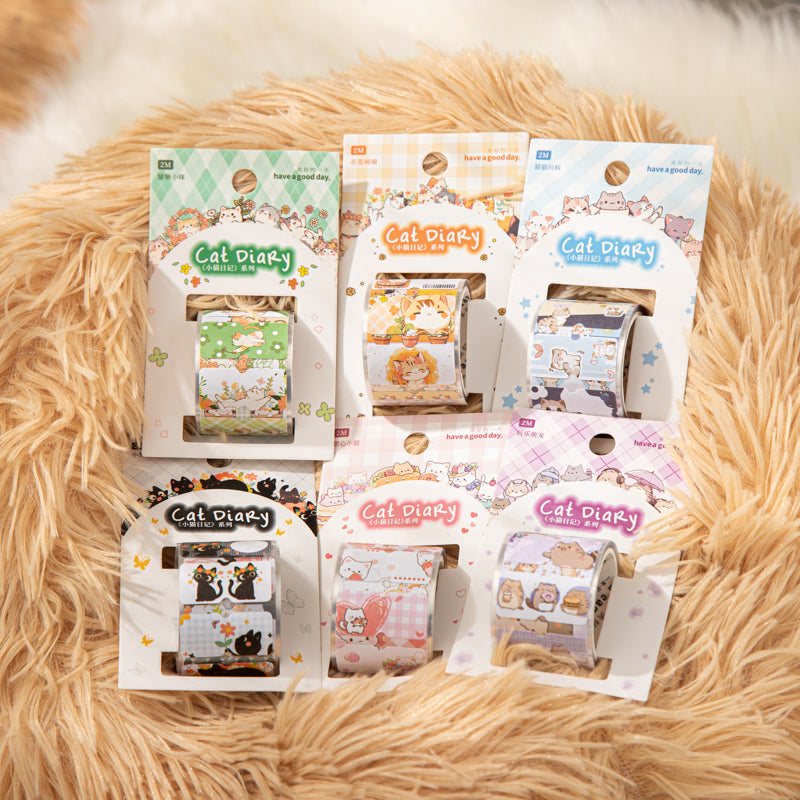 Cat diary Series Die Cutting Writing Paper Tape – LBLYXIR