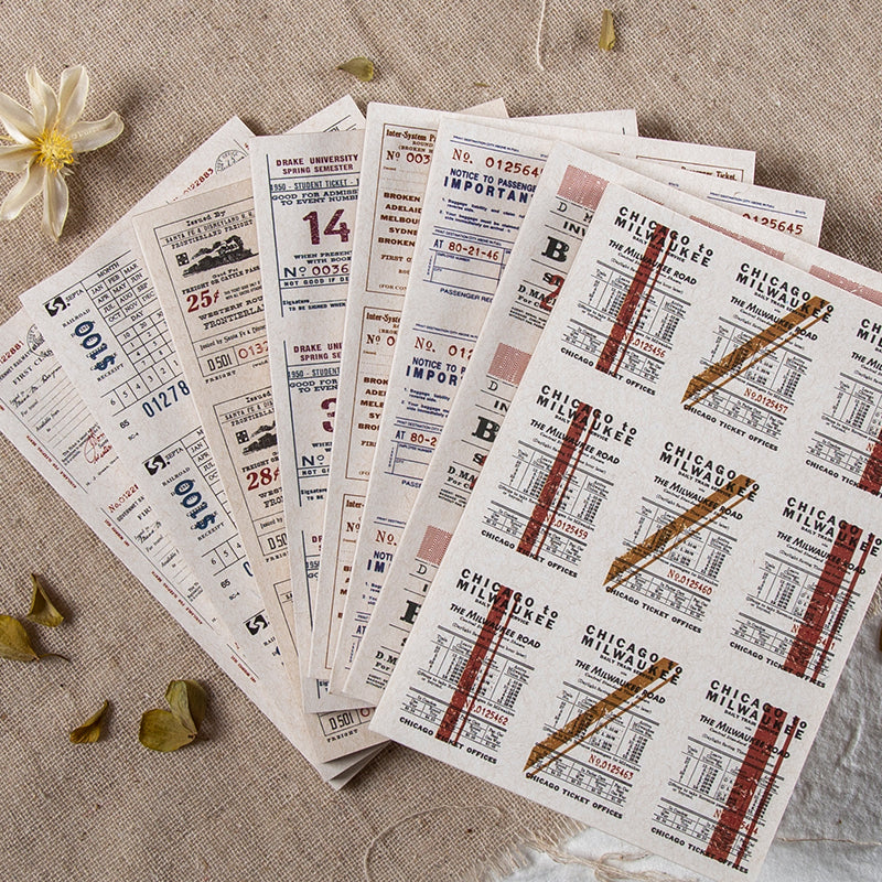 30PCS Ticket gallery series material paper – LBLYXIR